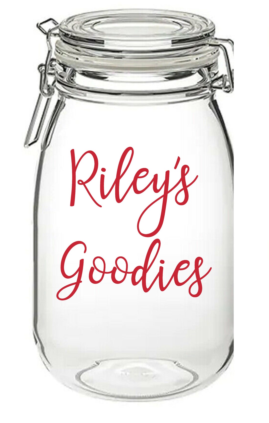 Personalised Goodies Vinyl Sticker Decal Transfer Label for Storage Jar ...