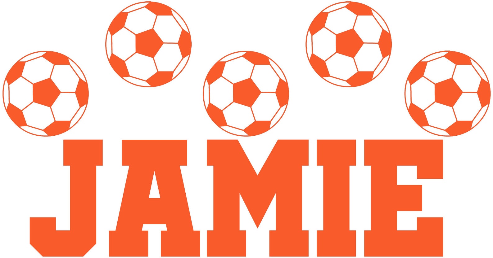 Personalised Name Footballs Vinyl Wall Art Sticker Decal. - Etsy Canada