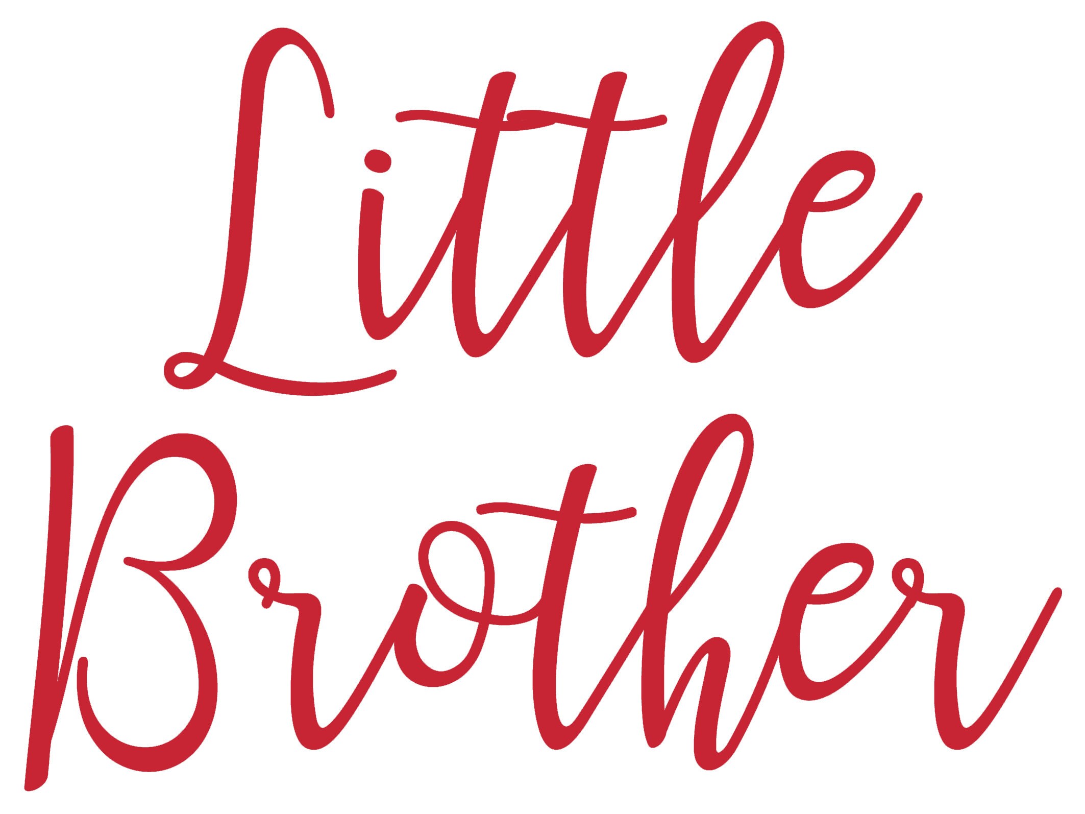 Little Brother - Vinyl Sticker Decal Transfer Label for Glasses, Mugs ...