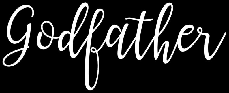Godfather - Vinyl Sticker Decal Labels for Glasses, Mugs. Baby Shower ...