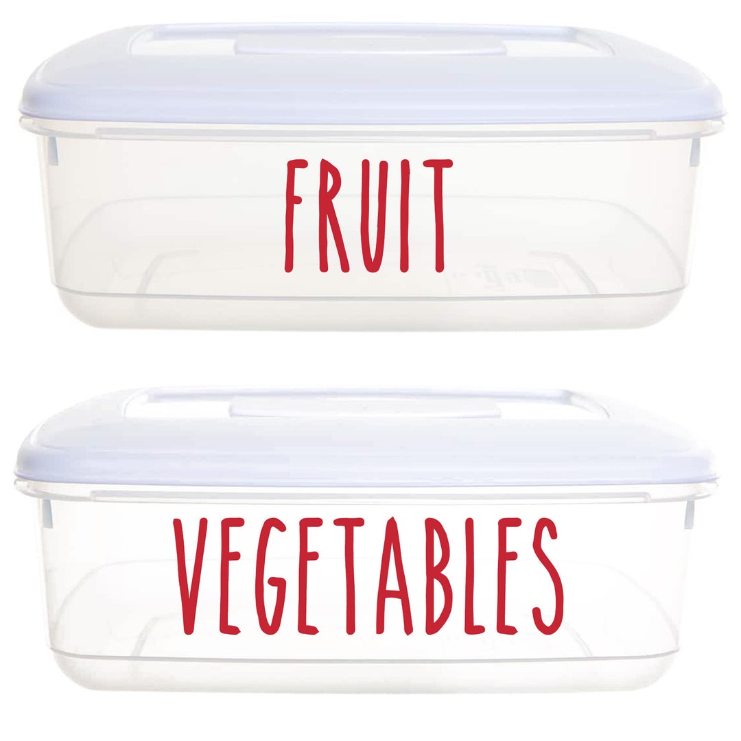 Fruit and Vegetables - Vinyl Sticker Decal Labels for Jars, Containers ...