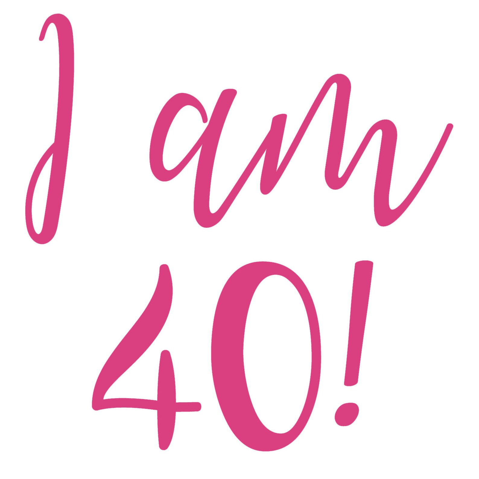 I am 40 Vinyl Sticker Decal Labels for Glasses Mugs. | Etsy