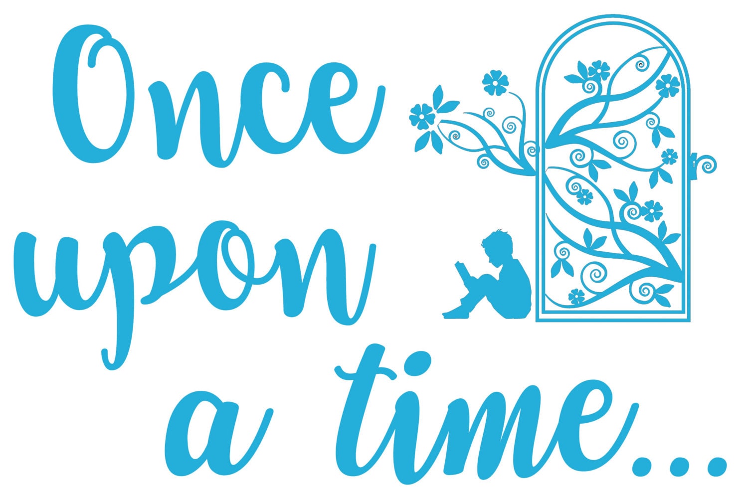 Once Upon a Time Quote Vinyl Wall Art Sticker Decal. Home - Etsy UK