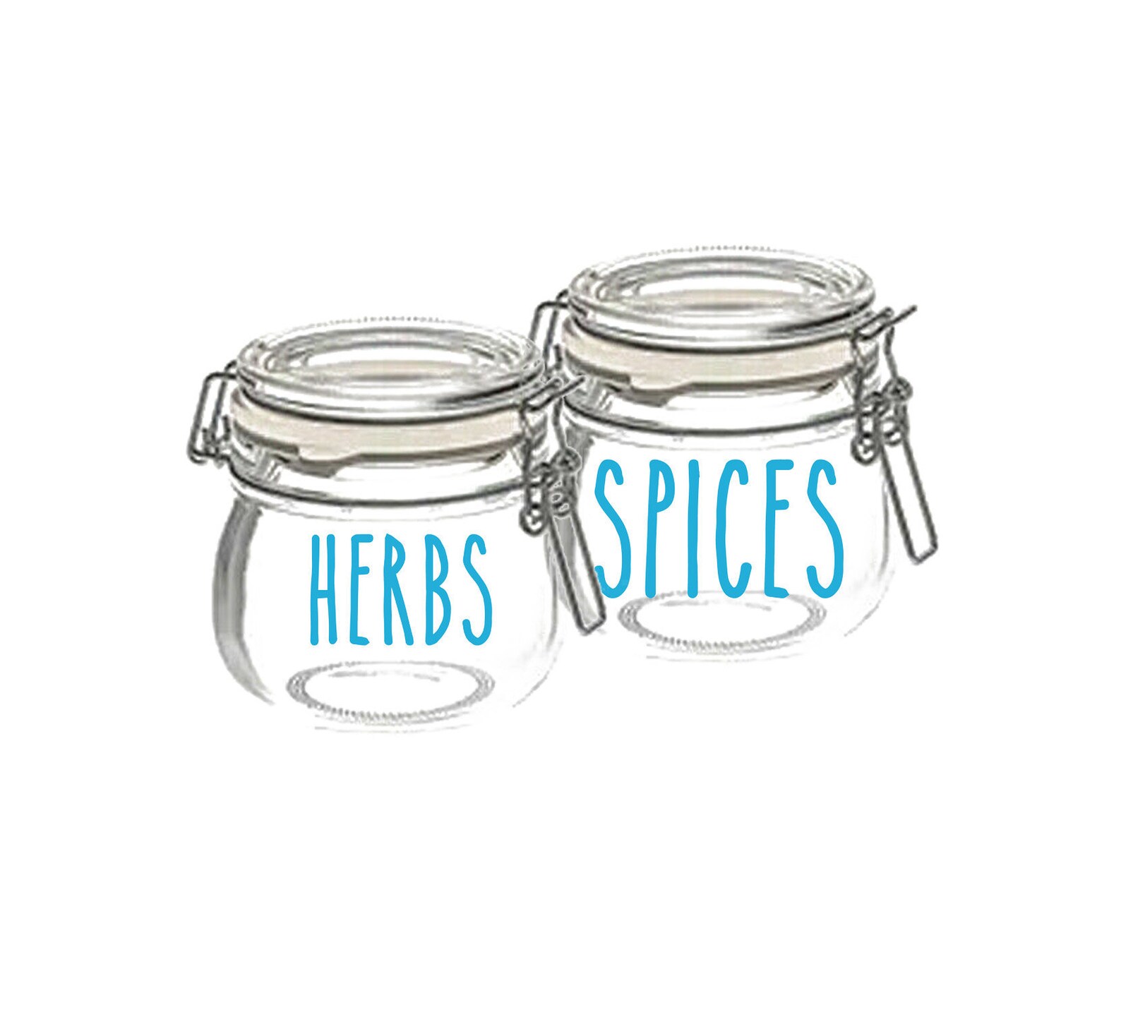 Herbs and Spices Vinyl Sticker Decal Labels for Jars | Etsy