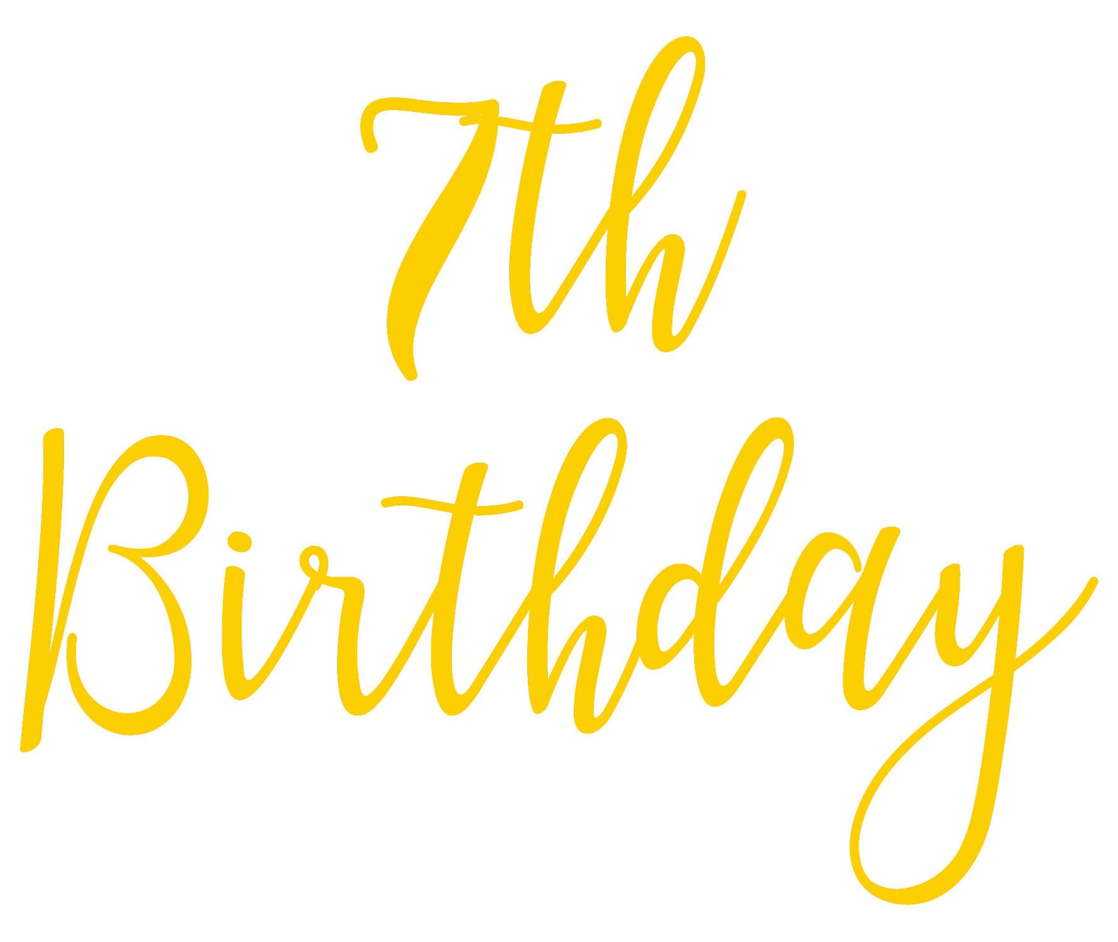 7th Birthday Vinyl Sticker Decal Labels for Glasses Mugs. | Etsy