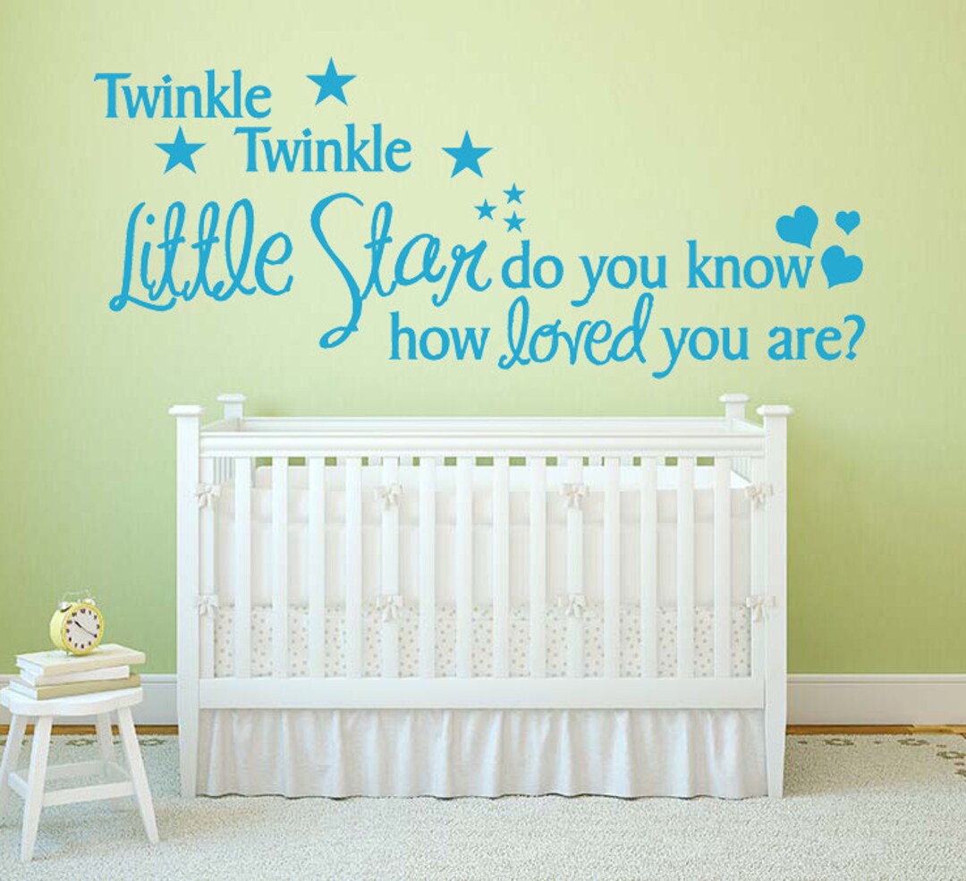 Twinkle Twinkle Little Star Vinyl Wall Art Sticker Decal - Etsy