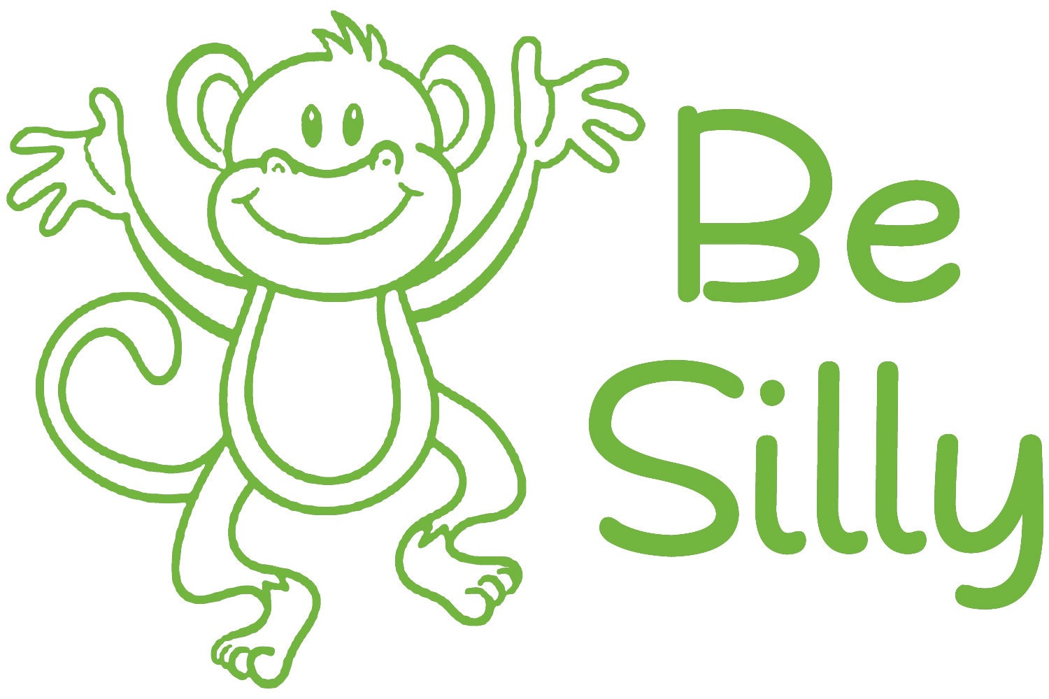 Be Silly Quote Monkey Vinyl Wall Art Sticker Decal Mural. - Etsy