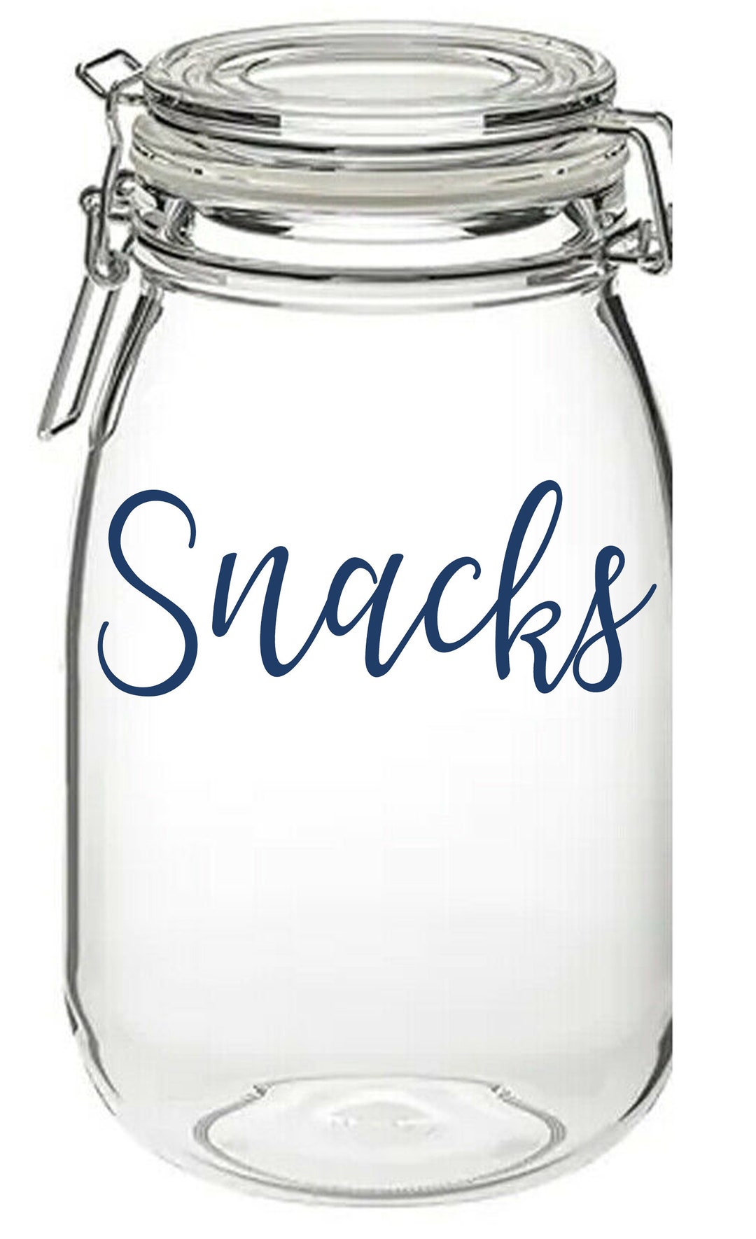 Snacks - Vinyl Sticker Decal Transfer Label for Jars, Containers ...