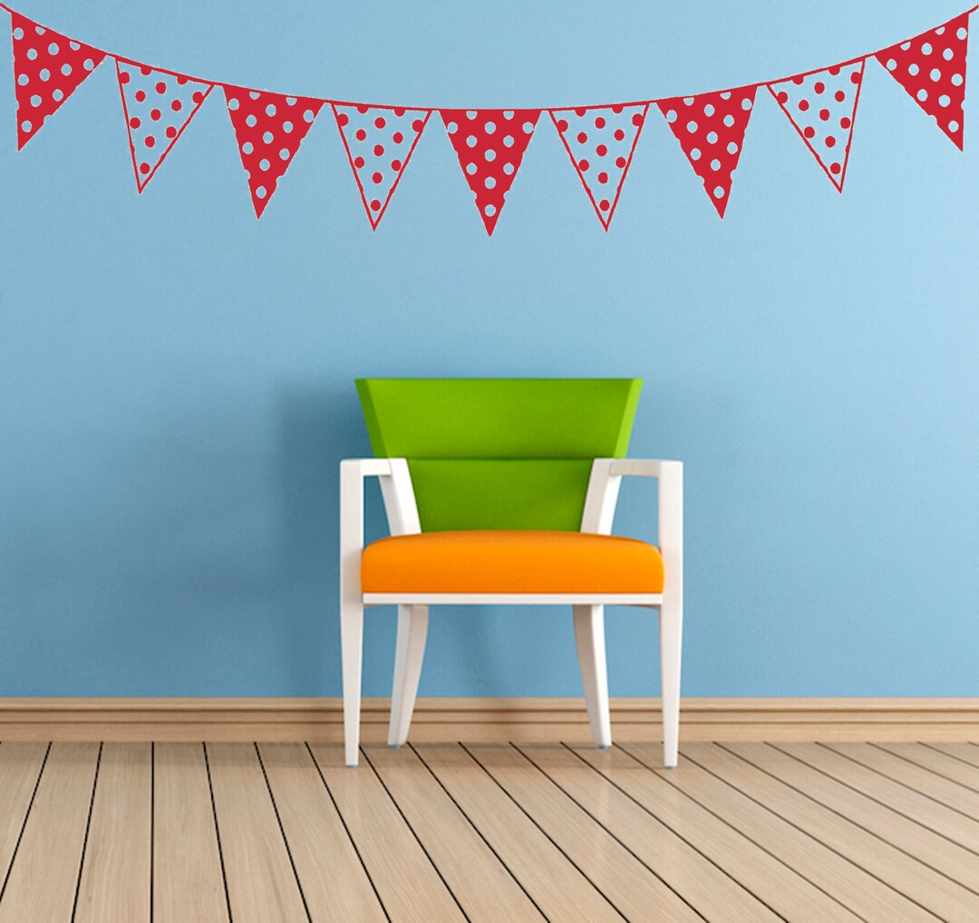 Bunting Vinyl Wall Art Sticker Decal Mural. Home Wall Decor. - Etsy