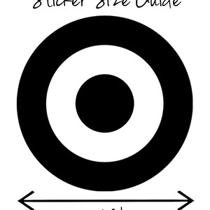 Small Target/bullseye Shape Vinyl Stickers, Decal, Transfer. Wall ...