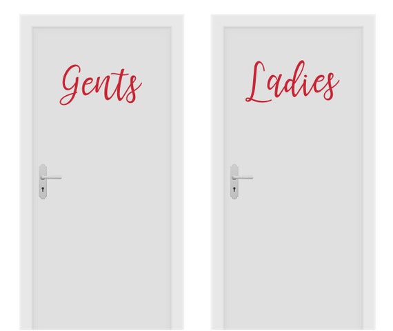 Ladies & Gents Vinyl Sticker Decal Labels for Doors | Etsy