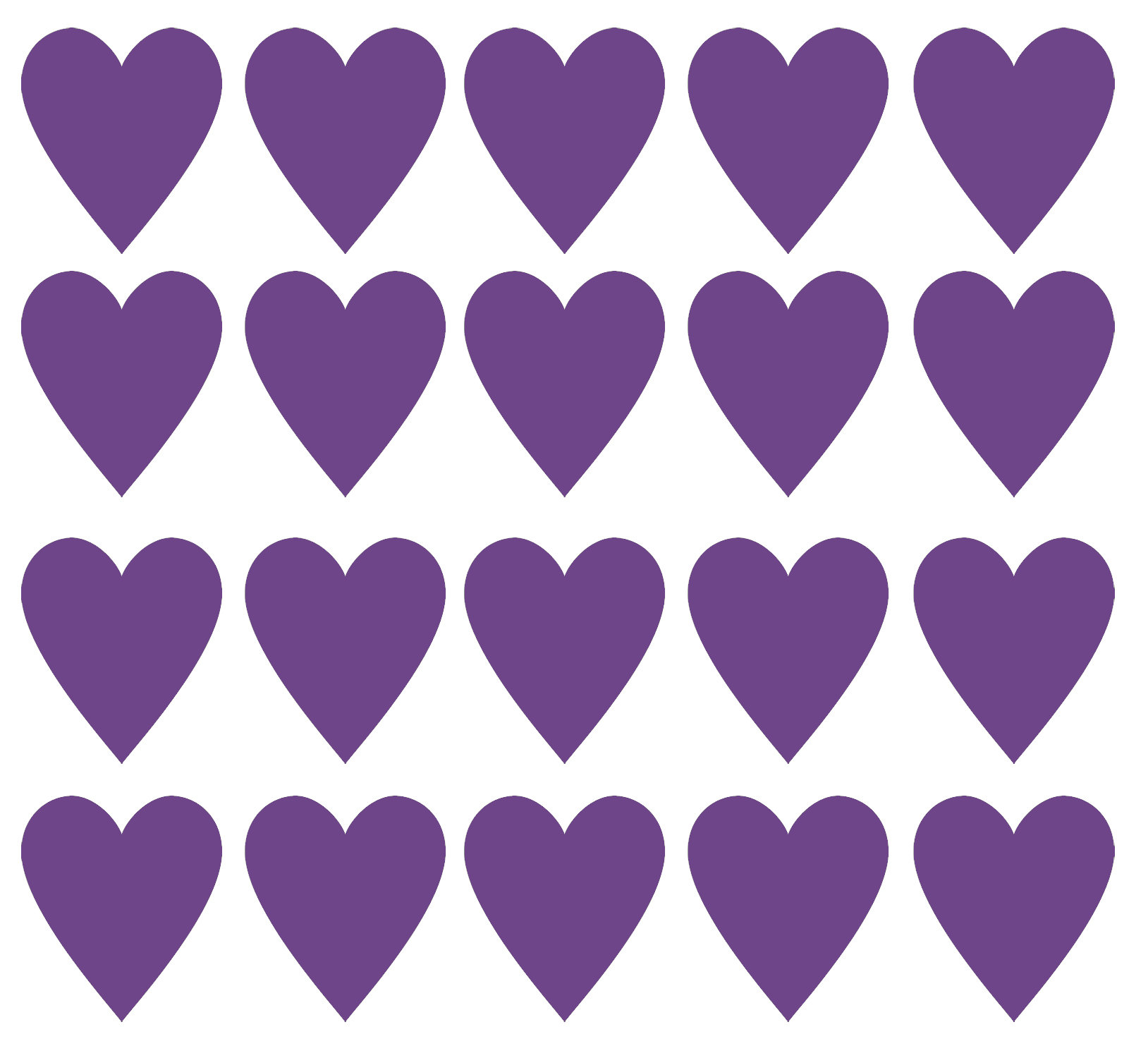 20 X Vinyl Heart Stickers Decal Mural. Cardmaking | Etsy