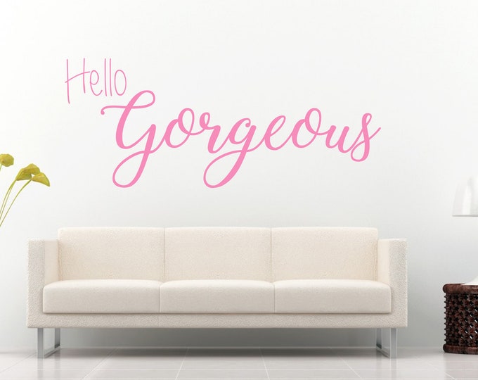 Hello Darling Greeting Quote Vinyl Decal for Bedroom Decor, Mirrors ...