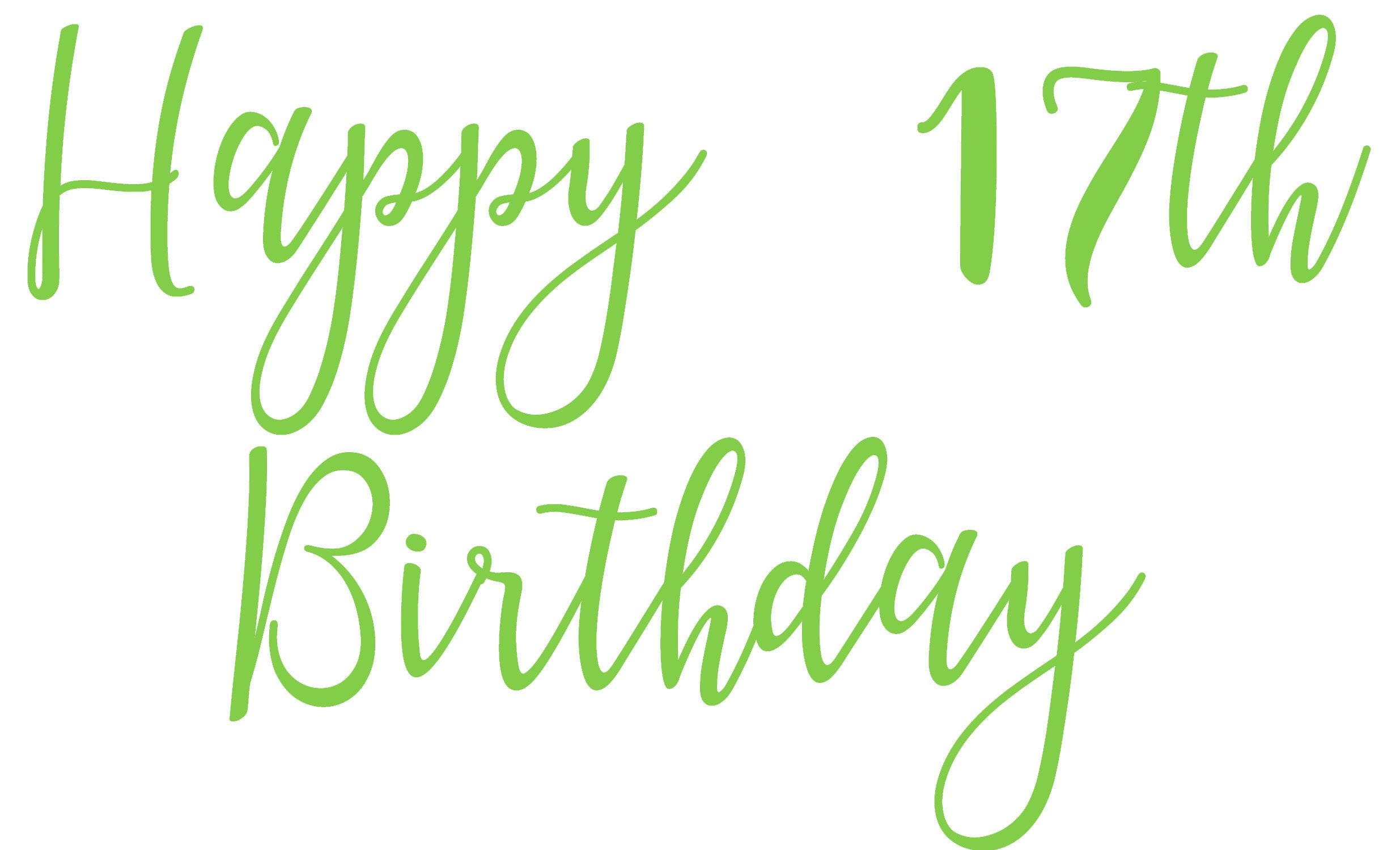Happy 17th Birthday Vinyl Sticker Decal Labels for Glasses | Etsy