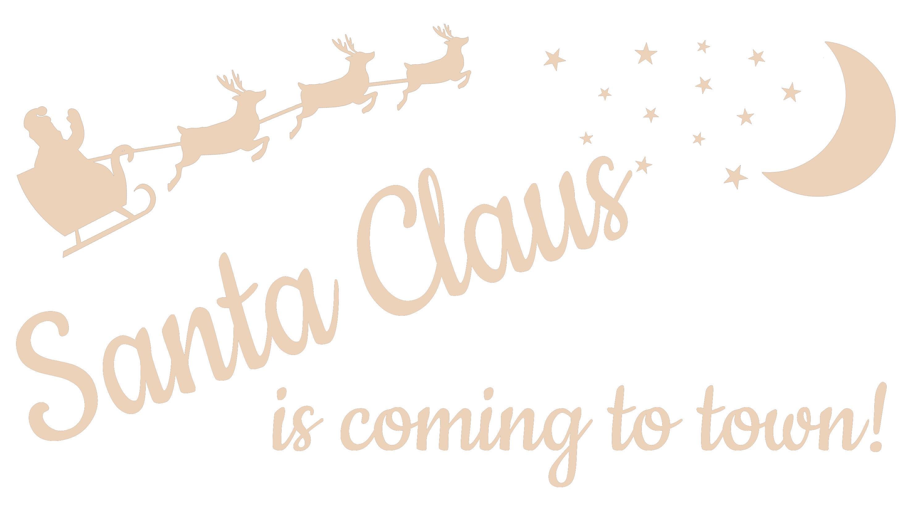 Santa Claus is Coming to Town - Vinyl Wall Art Sticker Decal. Home ...