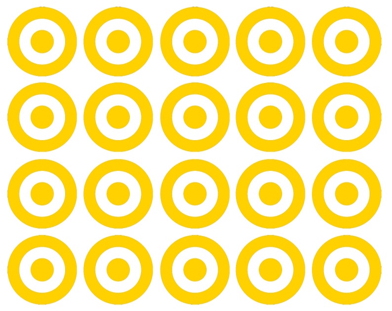 20 X Vinyl Target Bullseye Wall Art Stickers Mural Decal. - Etsy