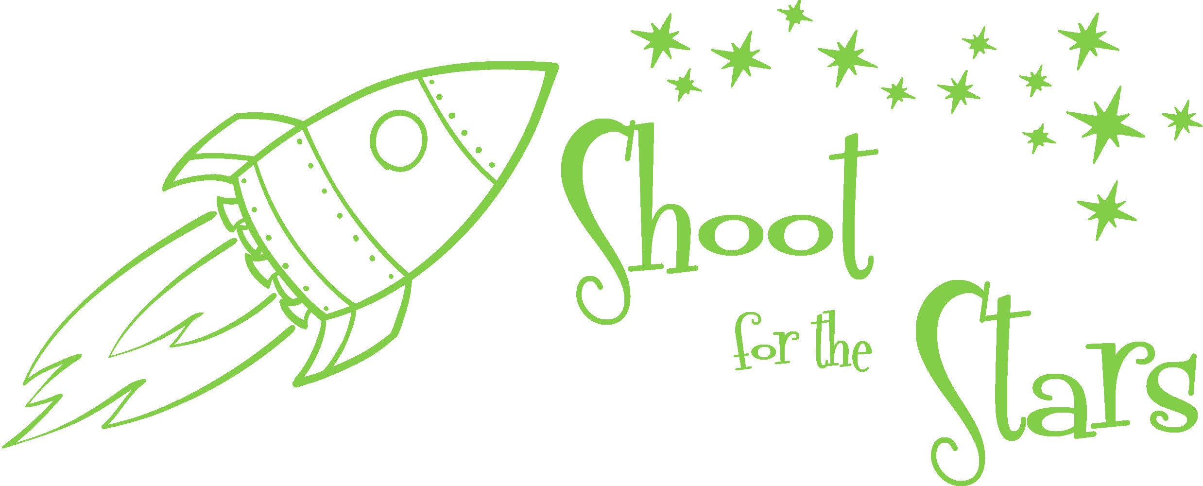 Shoot for the Stars Quote Vinyl Wall Art Sticker Decal. - Etsy UK