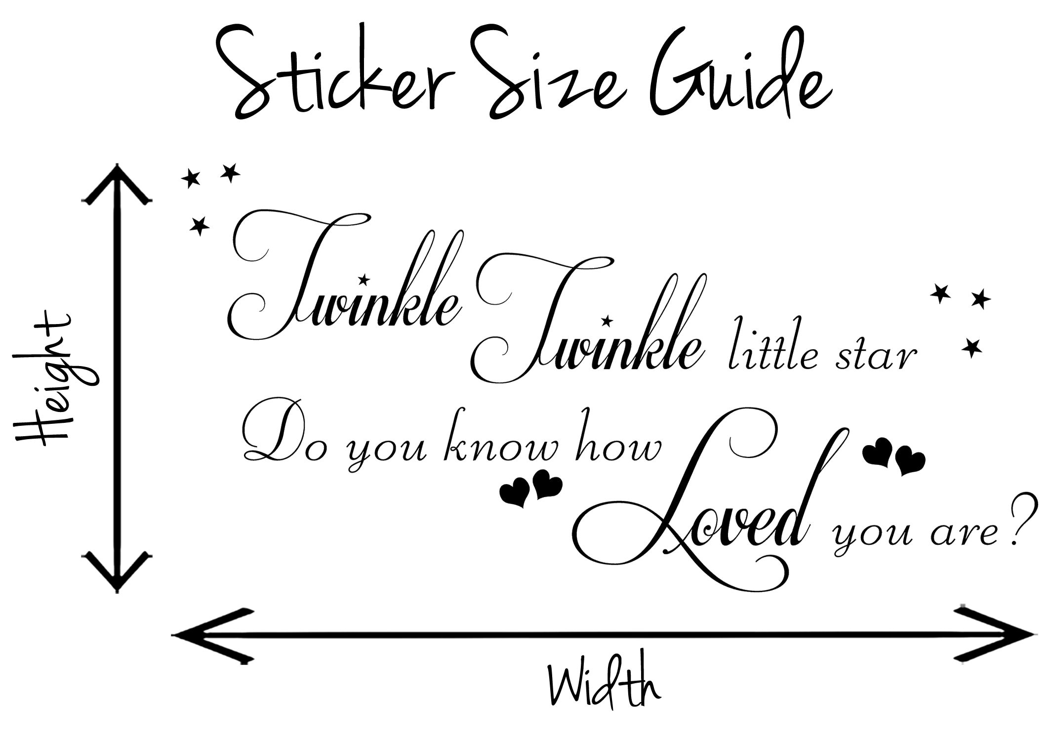 Twinkle Twinkle Little Star Vinyl Wall Art Sticker Decal Mural ...