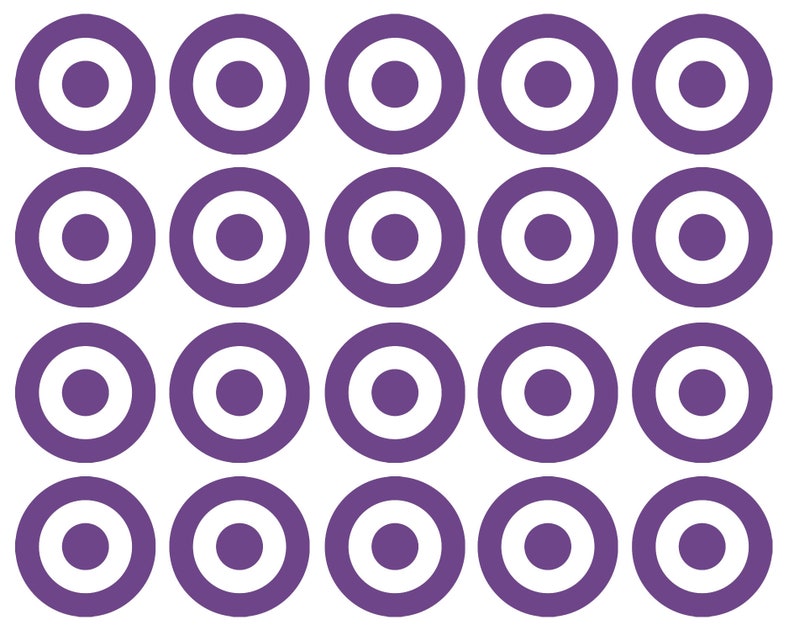 20 X Vinyl Target Bullseye Wall Art Stickers Mural Decal. - Etsy