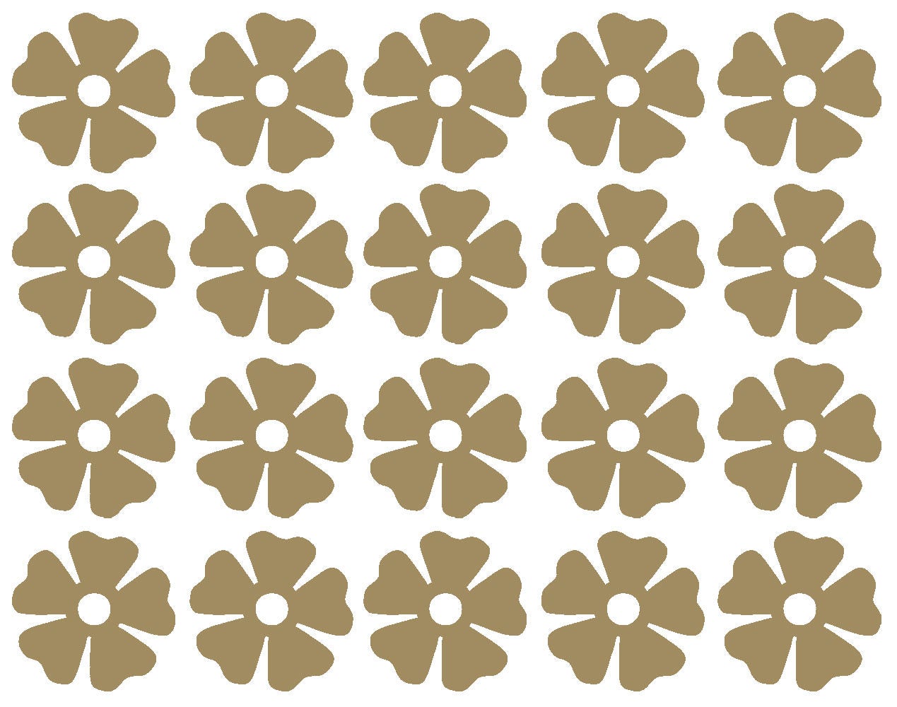 20 X Vinyl Flower Shaped Stickers Decal Mural. Cardmaking | Etsy