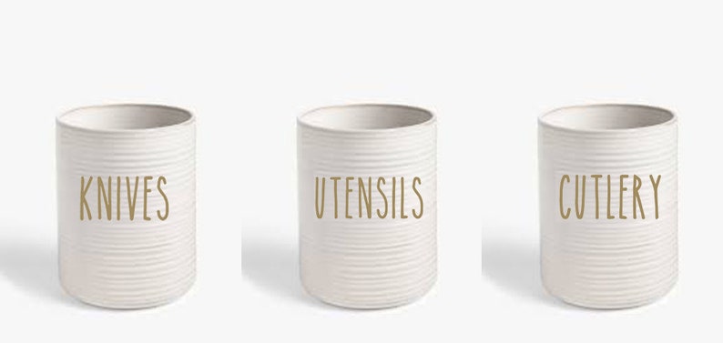 Utensils Cutlery Knives Vinyl Sticker Decal Labels for - Etsy