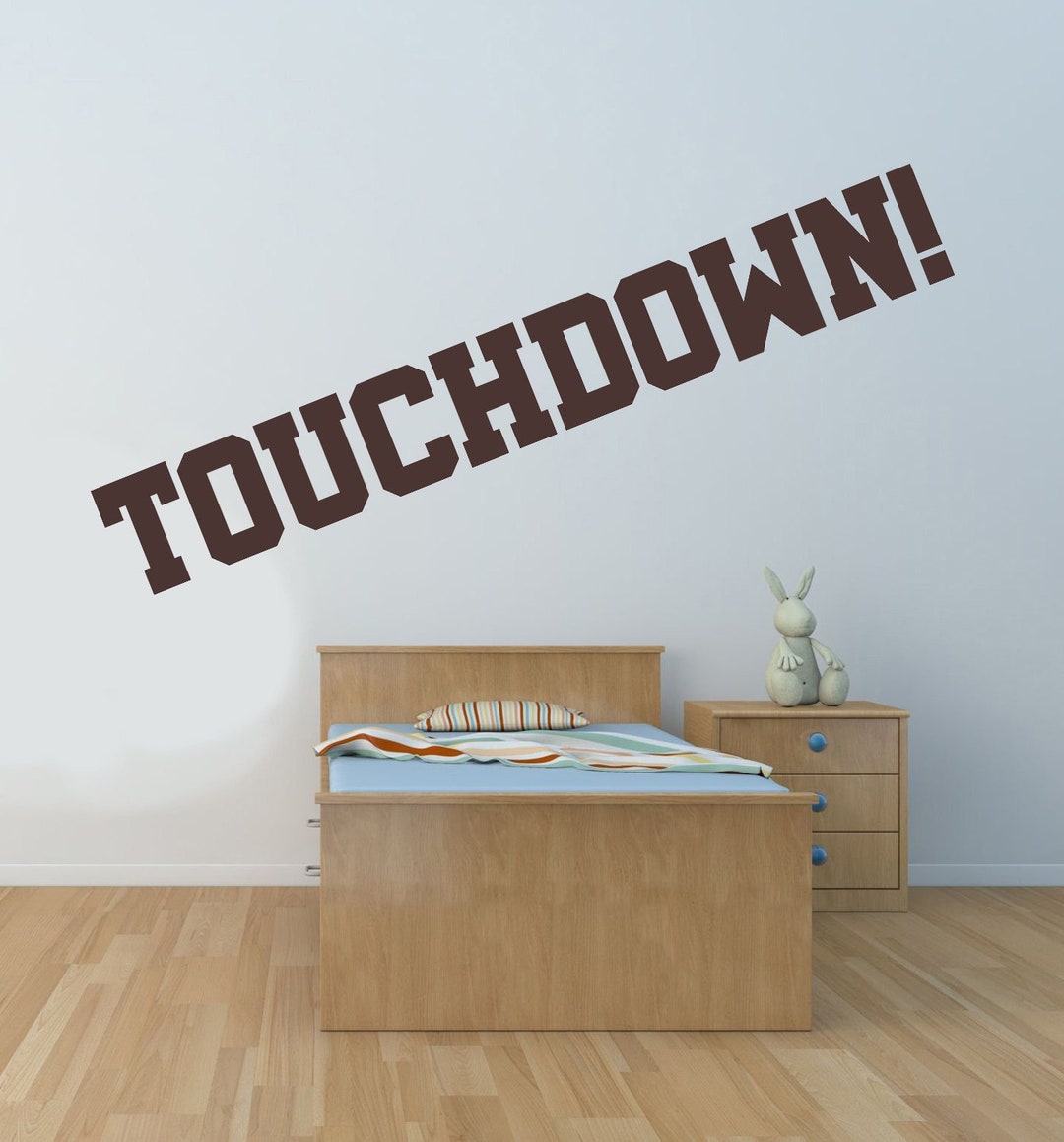 Touchdown! Quote, Vinyl Wall Art Sticker, Decal. Home, Wall Decor ...