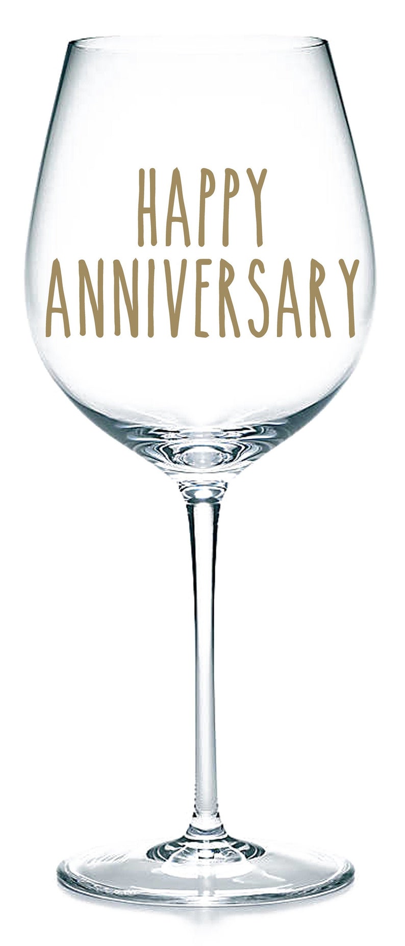 Happy Anniversary - Vinyl Sticker Decal Transfer Label for Glasses ...