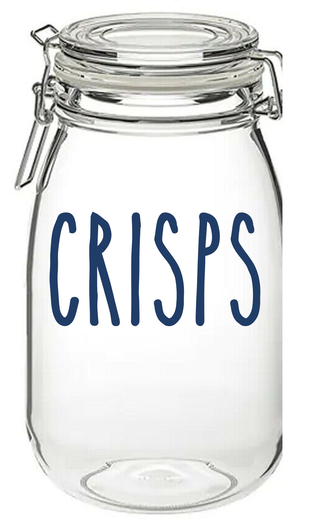 Crisps Vinyl Sticker Decal Transfer Label for Jars, Containers, Kitchen ...