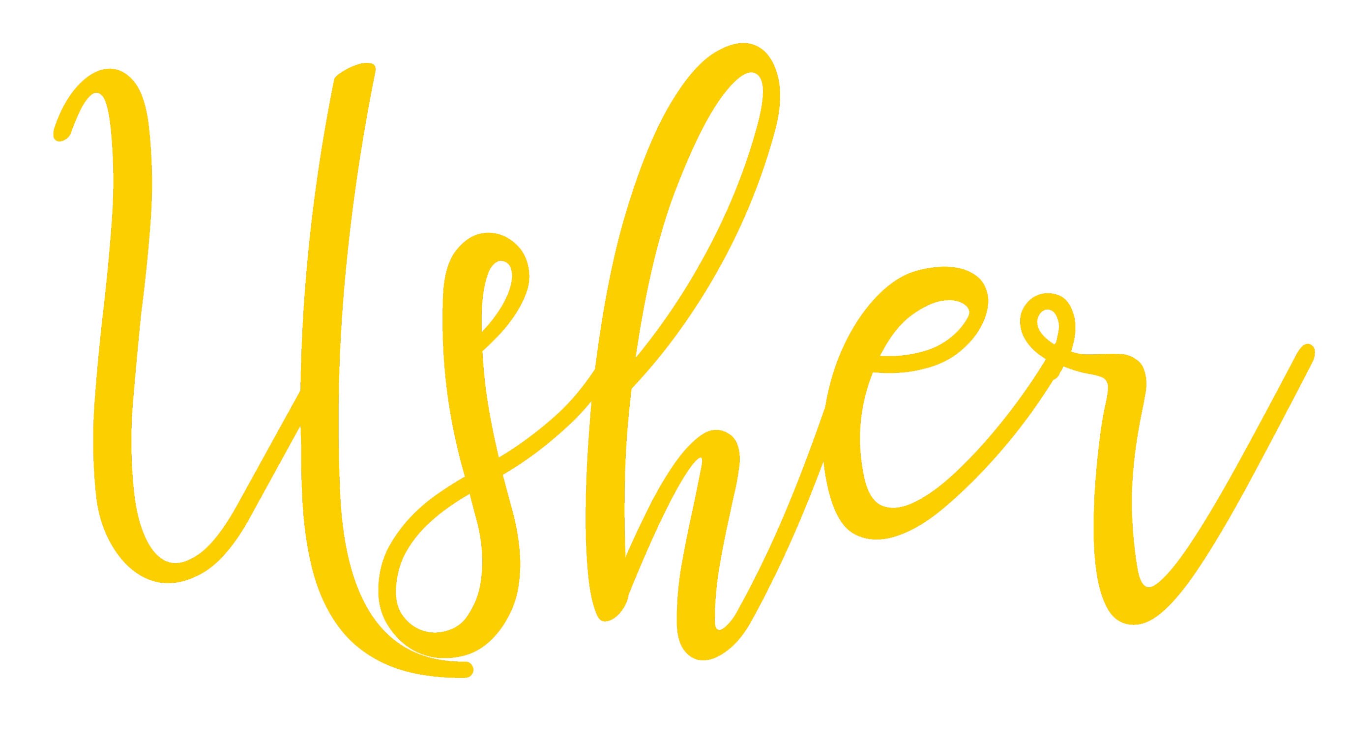 Usher Vinyl Sticker Aufkleber Etiketten für Gläser Tassen. - Etsy