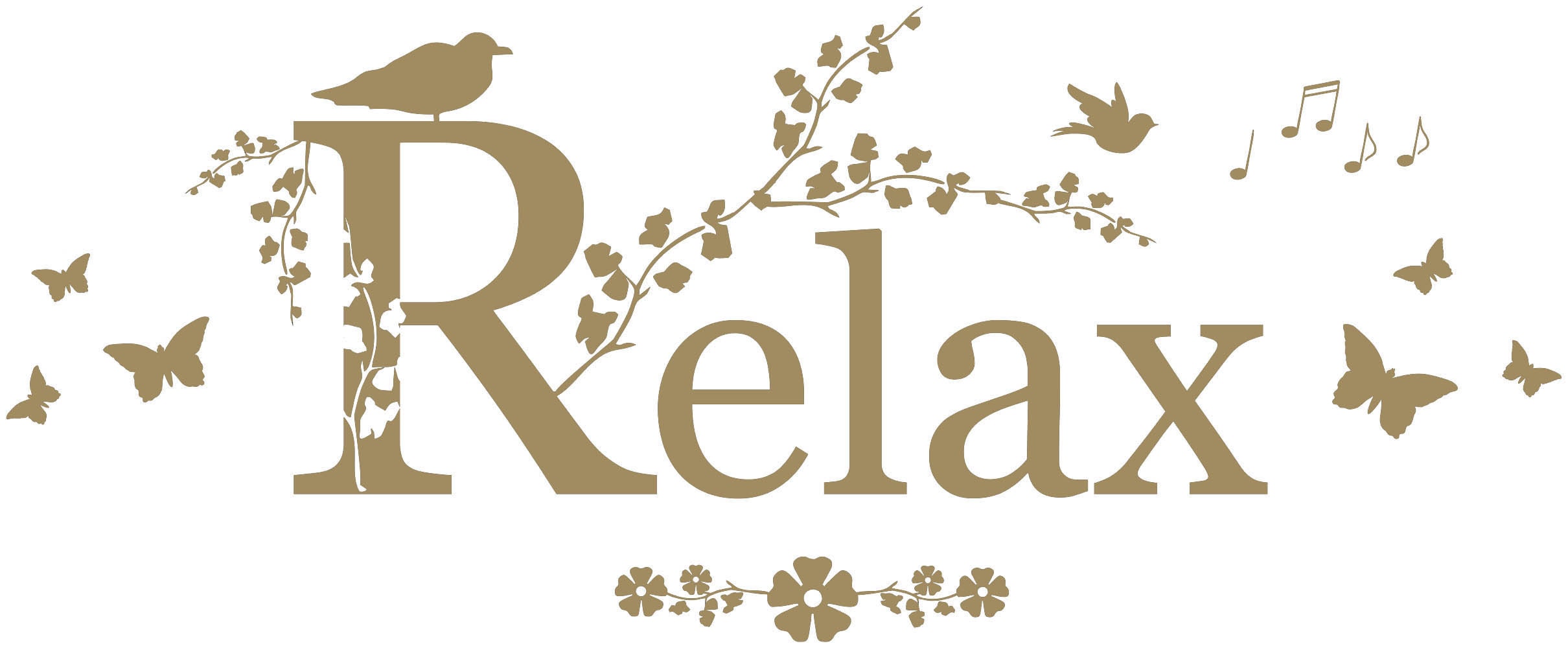 Relax Quote Matt Vinyl Wall Art Sticker Decal Mural. | Etsy