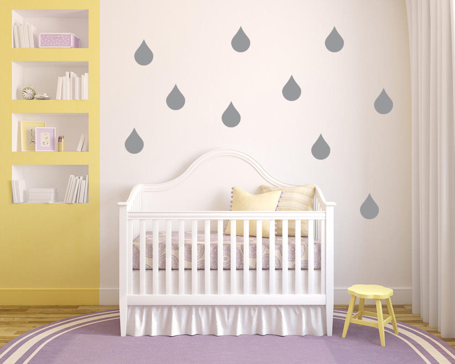 20 X Vinyl Teardrop/raindrop Stickers. Cardmaking, Crafting, Playroom ...