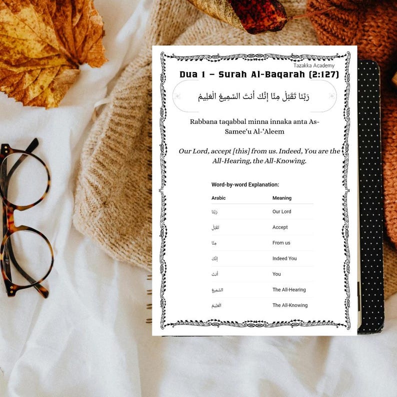 40 Rabbana Duas From the Qur’an – Printable Islamic Worksheets With ...