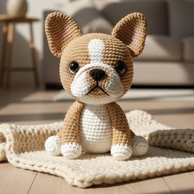 Custom French Bulldog Memorial Crochet Doll From Photo, Personalized ...