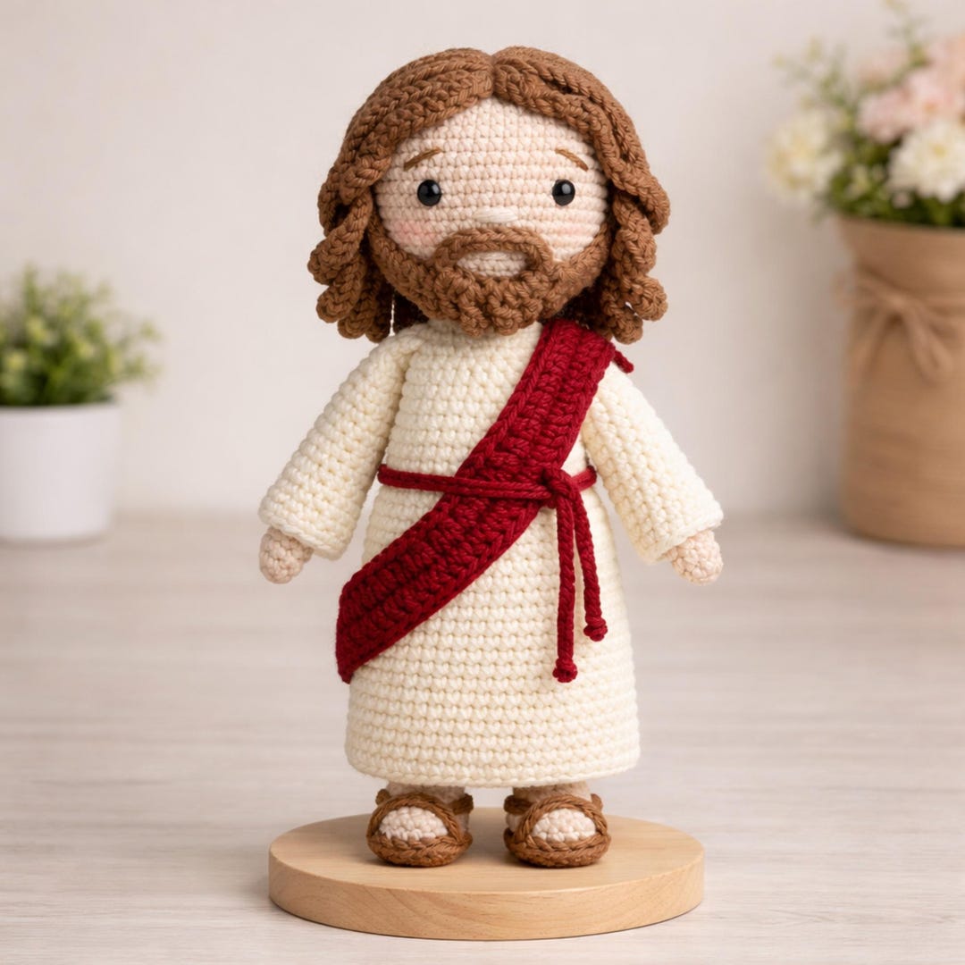 Handmade Crochet Jesus Doll, Christian Religious Gift, Amigurumi Jesus ...