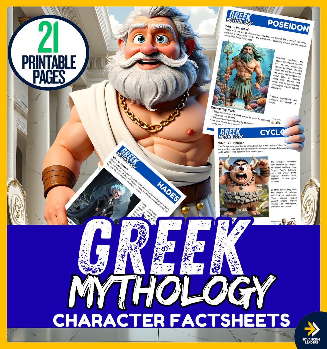 Greek Mythology Character Factsheets | Australian Curriculum Aligned ...