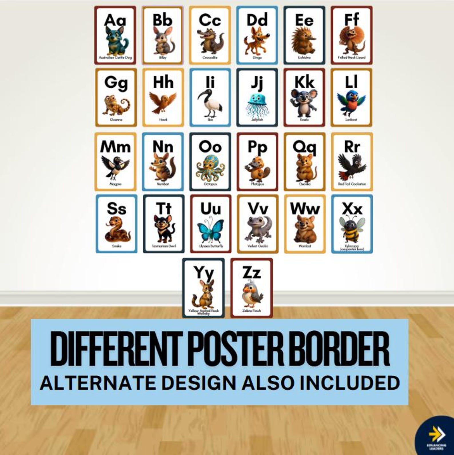 Australian Animal Alphabet: Wall Chart + Matching Flashcards ...