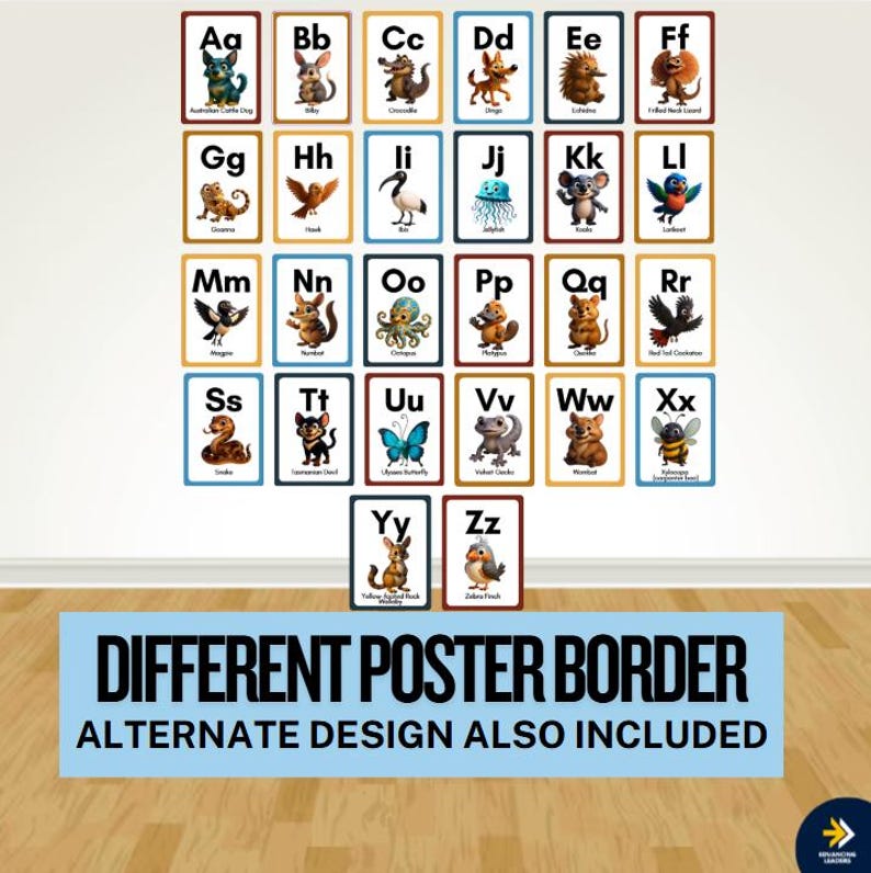 Australian Animal Alphabet: Wall Chart + Matching Flashcards ...
