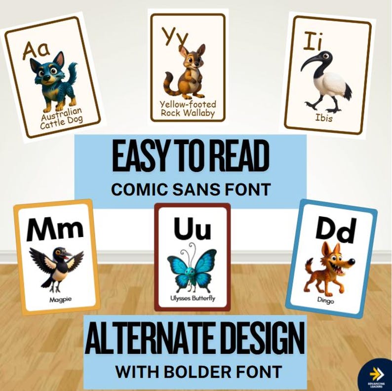 Australian Animal Alphabet: Wall Chart + Matching Flashcards ...