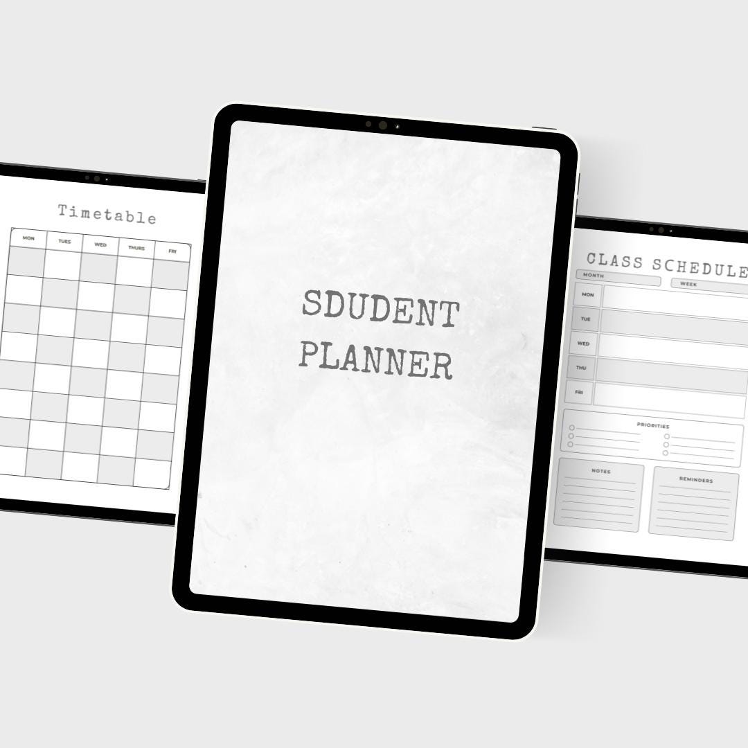 A5 Student Planner | Digital PDF Download | Class Schedule | Timetable ...