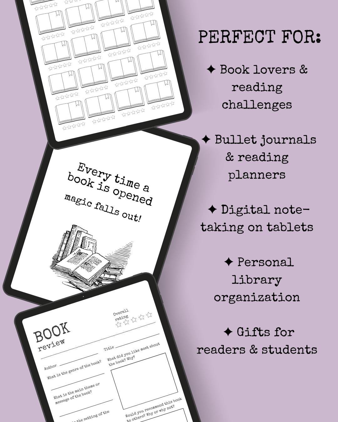 Favorite 6 Books Printable | A4 Checklist | Book List Page | Minimalist ...