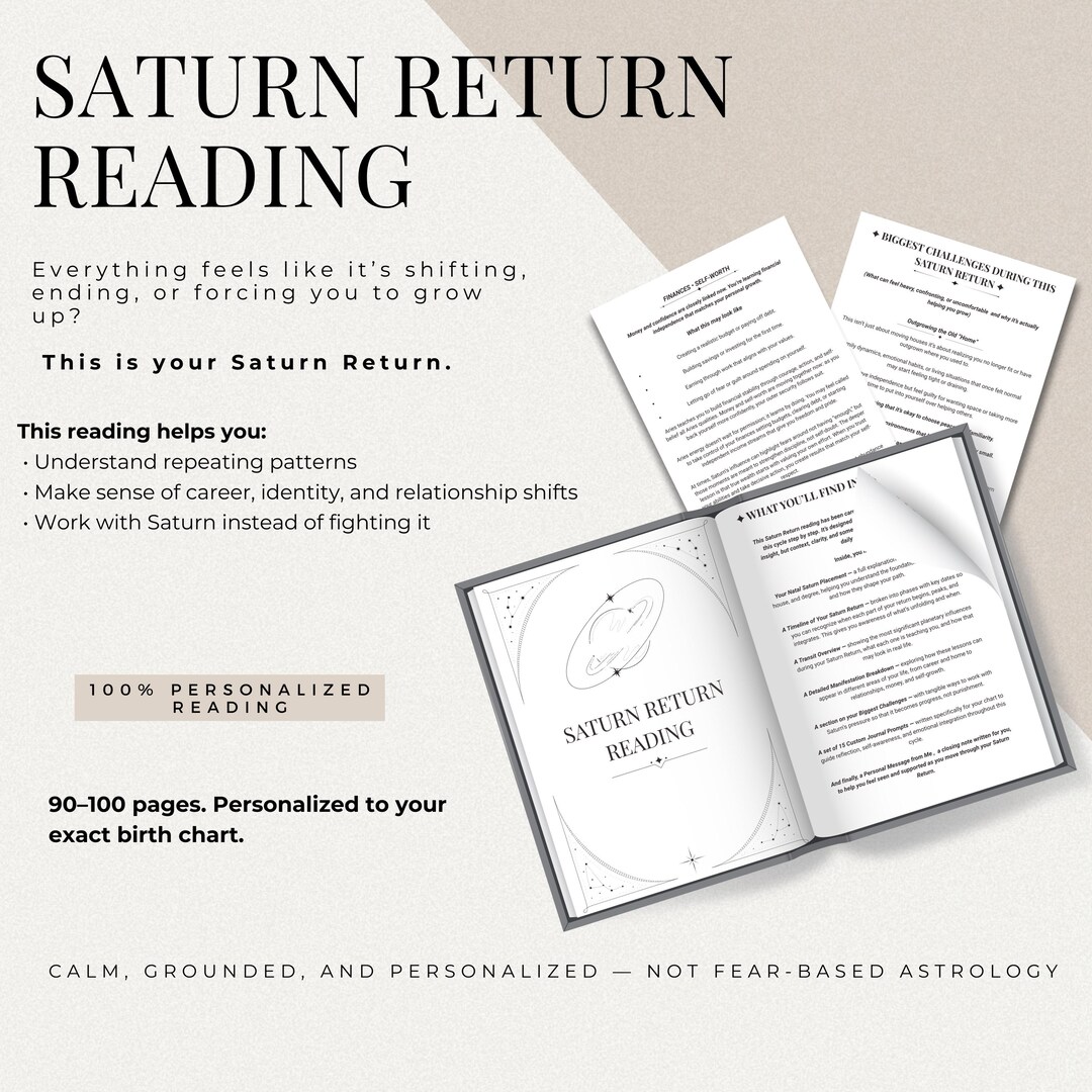 Saturn Return Reading 2026 | First Return Report | Sign & House ...