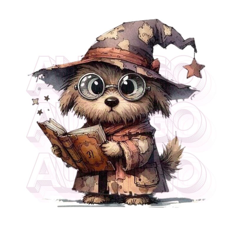 Watercolor Wizard Animals Clipart Bundle, Fantasy Witchy Art (digital ...