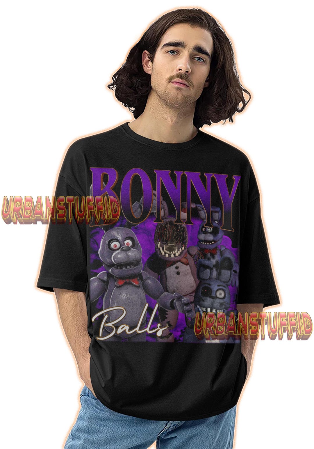 BONNY BALLS FNAF Graphic Shirt - Bonnie Bowl Five Nights at Freddys ...
