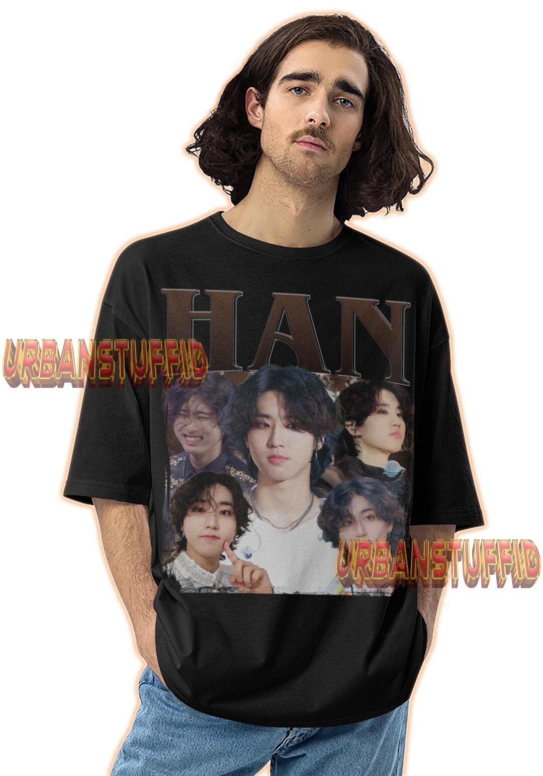 HAN STRAY KIDS K-pop Graphic Shirt - Han Ji-sung Fanbase Kpop Concert ...
