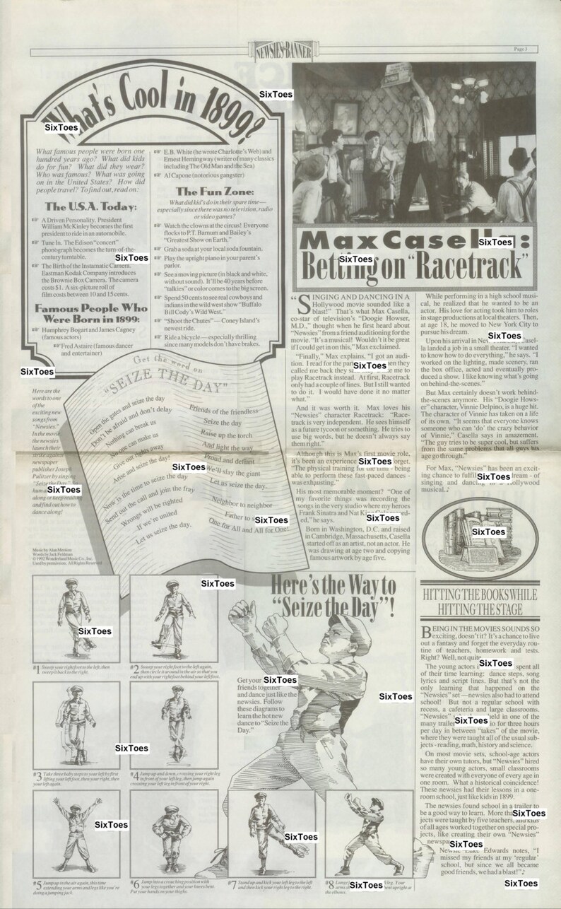 Newsies the Musical Promotional Paper "the Pape" Handed Out at World ...