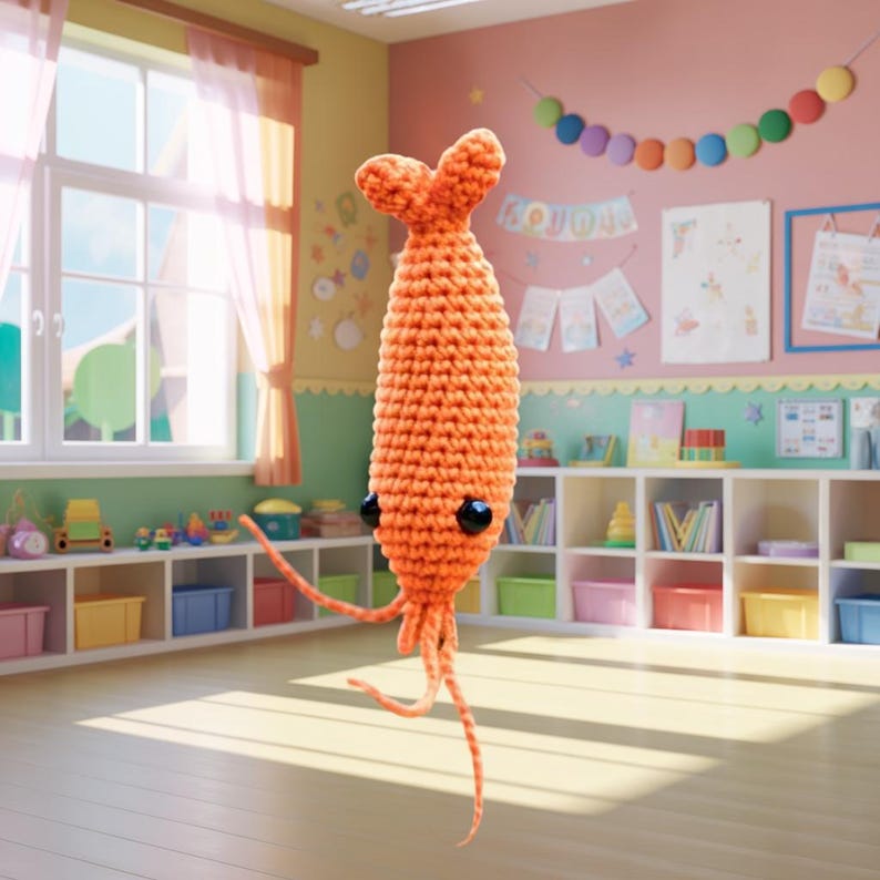 Tiny Shrimp Keychain Crochet Pattern PDF, Cute Amigurumi Shrimp, DIY ...