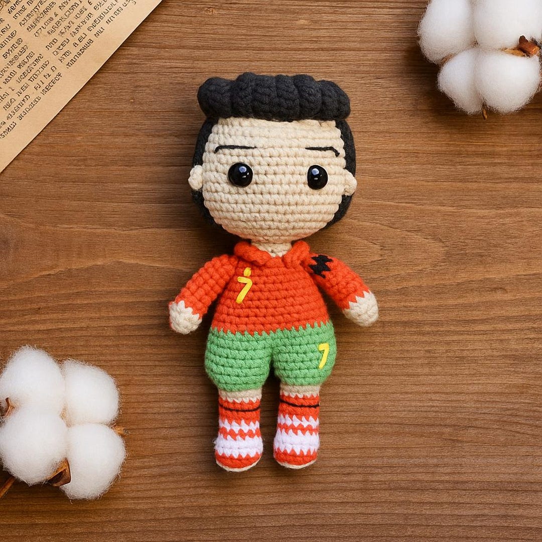 Crochet Ronaldo Pattern | Amigurumi Soccer Player Doll PDF Tutorial ...