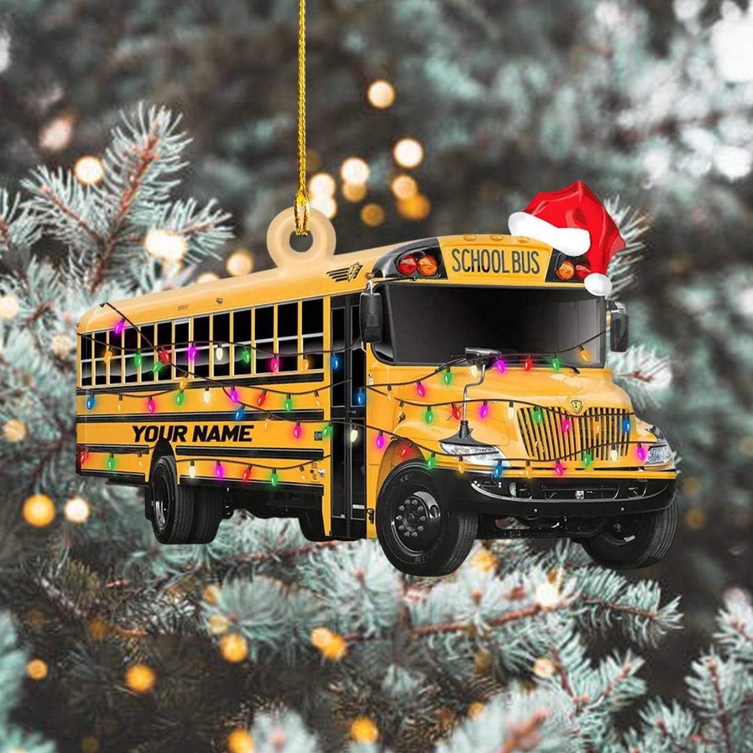 Personalized School Bus Driver Christmas Ornament, Gift for Bus Drivers ...