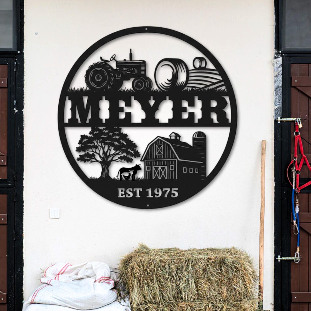 Personalized Metal Farm Sign: Custom Ranch Gate Decor - Etsy