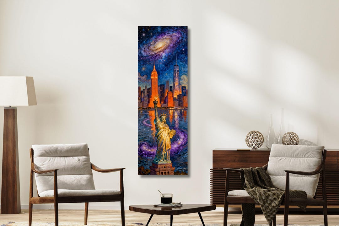 Statue of Liberty Canvas Print: Narrow Vertical Nature Wall Art - Etsy